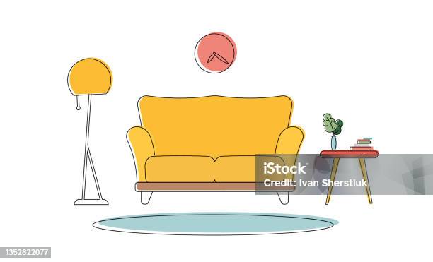 Elemen Interior Dalam Gaya Seni Garis Warna Karpet Tanaman Hias Buku ... Elemen Interior Dalam Gaya Seni Garis Warna Karpet Tanaman Hias Buku ...