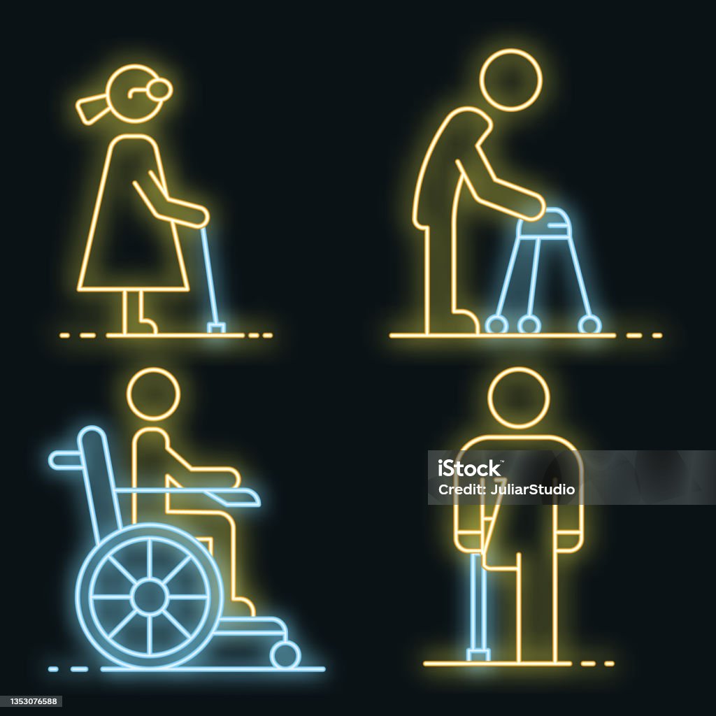 Invalid People Icon Set Vector Neon Stock Illustration - Download Image ... Invalid People Icon Set Vector Neon Stock Illustration - Download Image ...