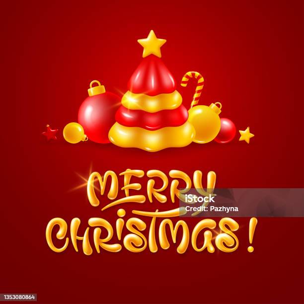 Template Kartu Ucapan Natal Dan Tahun Baru Dengan Huruf Dan Dekorasi