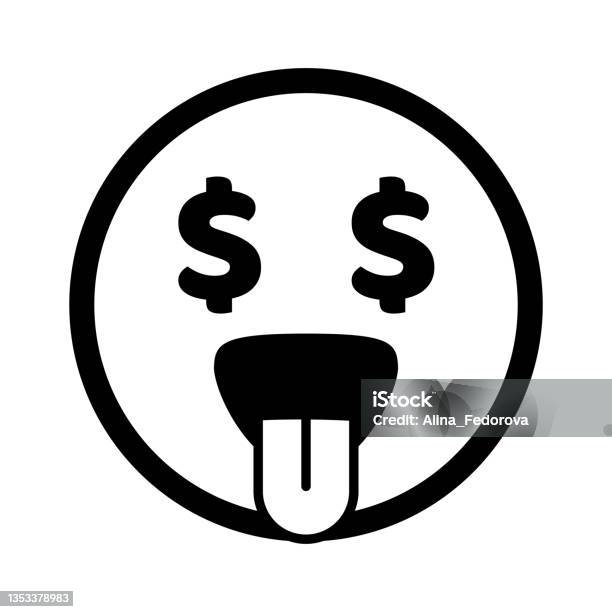 Visage Souriant Vecteur Dicône Emoji Signe Démoticône Émotions