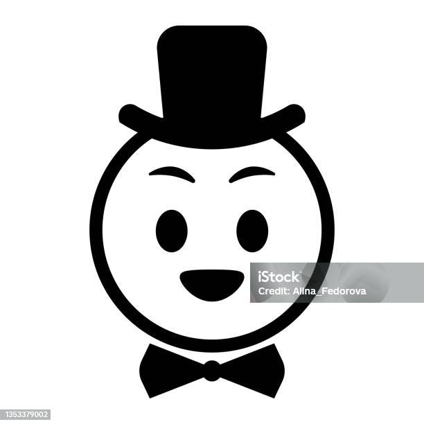 Visage Souriant Vecteur Dicône Emoji Signe Démoticône Émotions