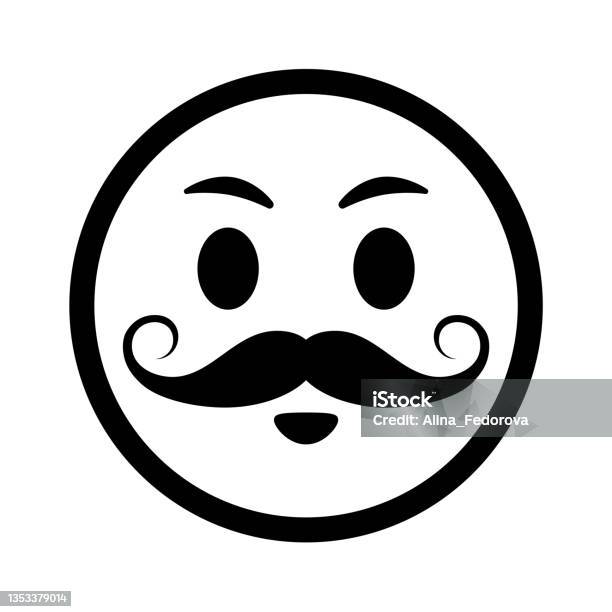 Visage Souriant Vecteur Dicône Emoji Signe Démoticône Émotions