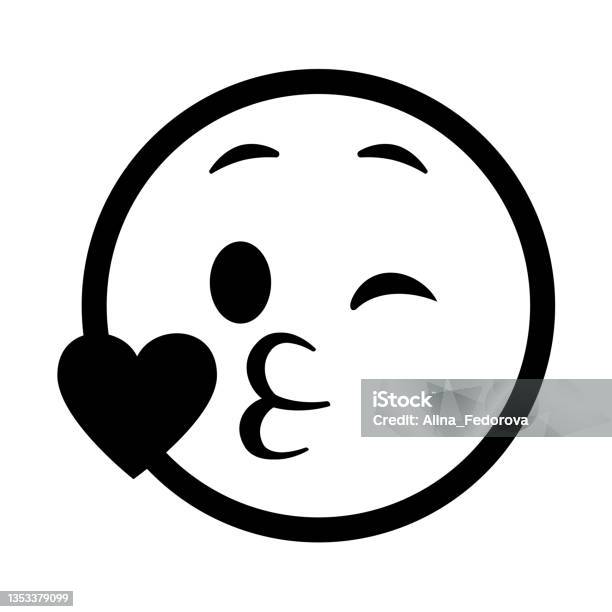 Visage Souriant Vecteur Dicône Emoji Signe Démoticône Émotions