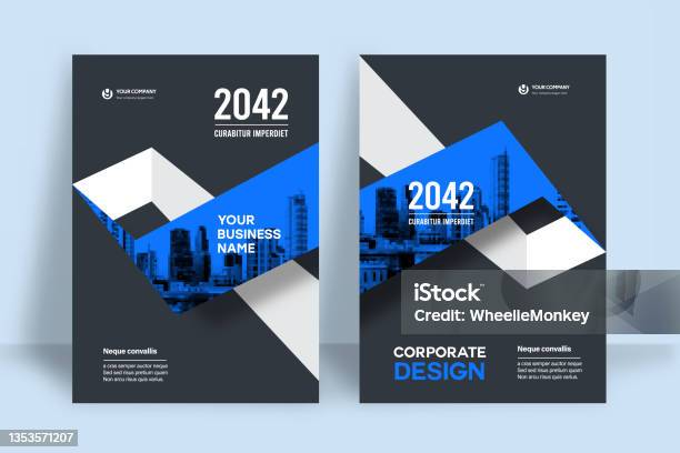 Template Desain Sampul Buku Perusahaan Di A4 Ilustrasi Stok Unduh