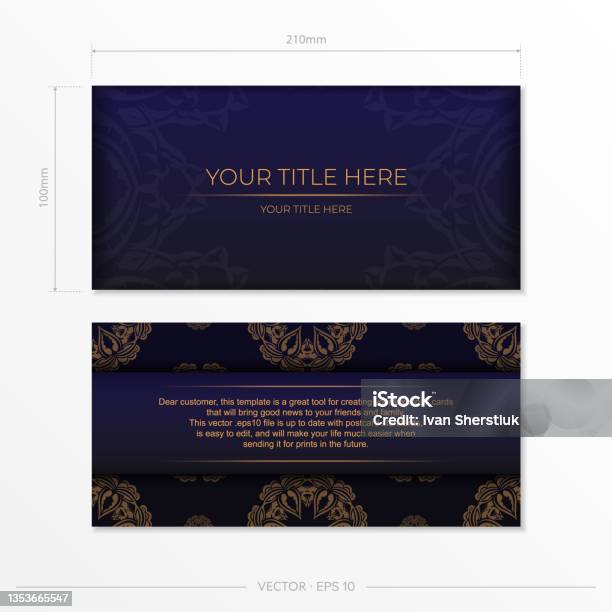 Stylish Template Untuk Desain Cetak Kartu Pos Dalam Warna Ungu Dengan