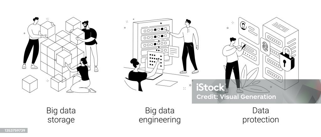 Database Security Abstract Concept Vector Illustrations Stock Illustration Download Image Now