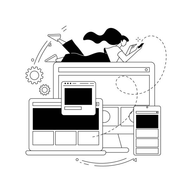 Multiple Laptop Screens Stock Vectors Istock