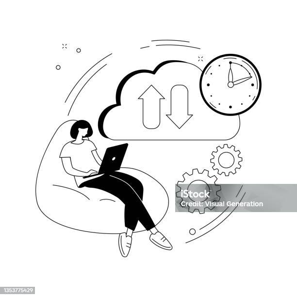 Automatic Backup Abstract Concept Vector Illustration Stock Illustration Download Image Now