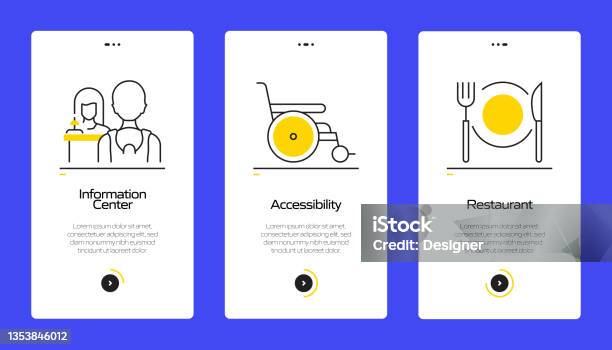 City Life Concept Onboarding Mobile App Page Screen With Line Icons Ux