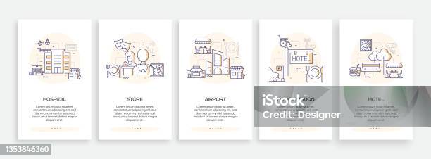 Écran De Page De Lapplication Mobile City Life Concept Onboarding Avec