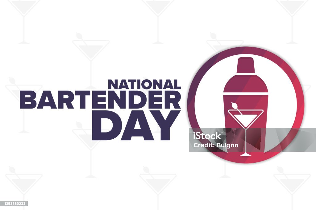 National Bartender Day Holiday Concept Template For Background Banner