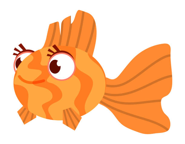 Free Cartoon Goldfish Clipart Vector