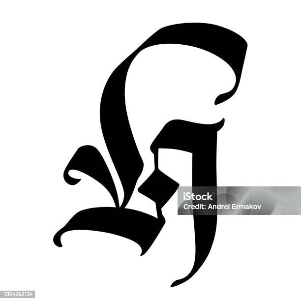 Lettre H De Style Gothique Vecteur Alphabet Le Symbole Est Isolé Sur Un