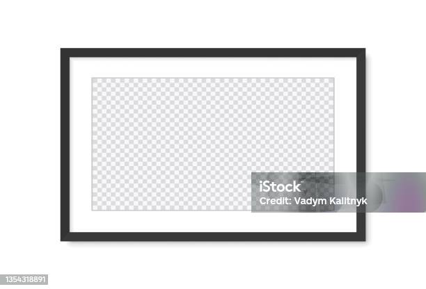 Bingkai Foto Di Dinding Mockup Putih Vektor Atau Poster Kosong Mockup