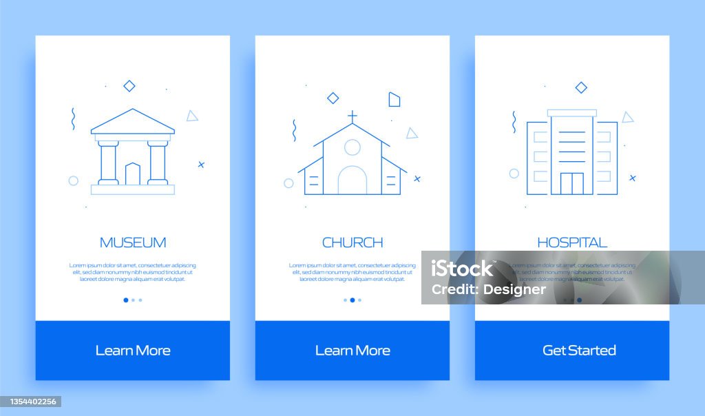 City Life Concept Onboarding Mobile App Page Screen With Line Icons Ux