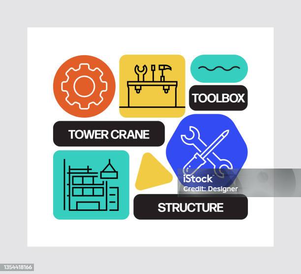 Concept De Lindustrie De La Construction Illustration Vectorielle De