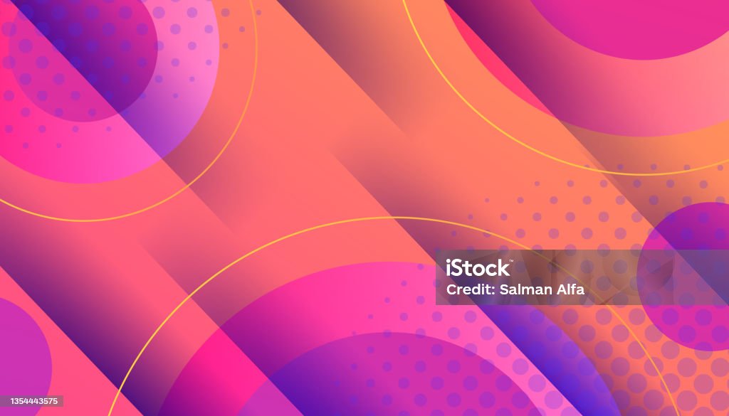 Modern Abstract Pink Purple Orange Circle Background Vector Abstract