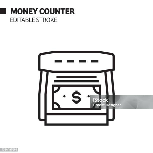 Icône De Ligne De Compteur Dargent Illustration De Symbole Vectoriel De