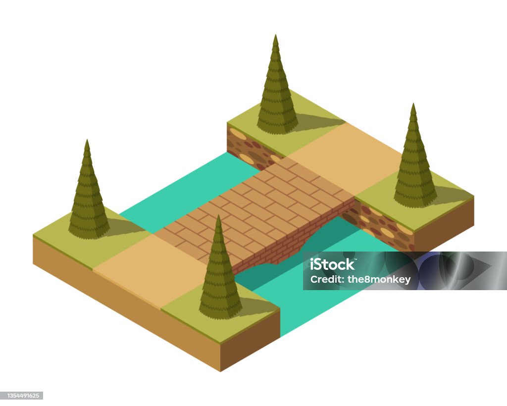 Jembatan Isometrik Elemen Gambar Terisolasi 3d Dari Infrastruktur ... Jembatan Isometrik Elemen Gambar Terisolasi 3d Dari Infrastruktur ...