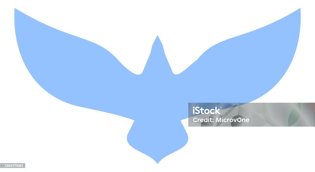 Silhouette Doiseau Logo De Colombe Bleue Symbole De Paix Vecteurs