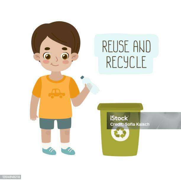 Anak Lakilaki Melempar Botol Plastik Ke Dalam Wadah Untuk Didaur Ulang ... Anak Lakilaki Melempar Botol Plastik Ke Dalam Wadah Untuk Didaur Ulang ...