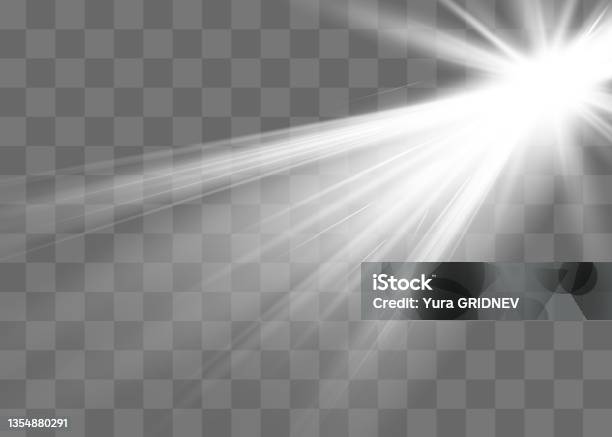 Sinar Matahari Tembus Desain Efek Cahaya Khusus Vektor Blur Dalam