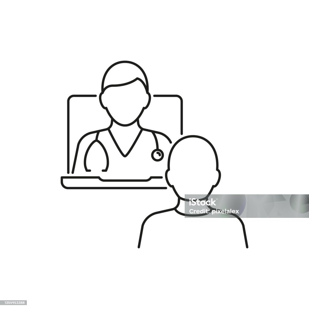 Pasien Di Janji Dokter Online Ilustrasi Stok Unduh Gambar Sekarang Dokter Pasien Bicara