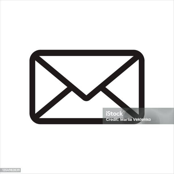 Licône De Courrier Denveloppe Est Ouverte Isolée Sur Fond Blanc