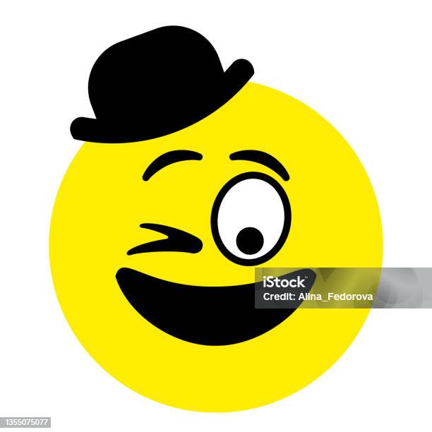 Visage Souriant Vecteur Dicône Emoji Signe Démoticône Émotions