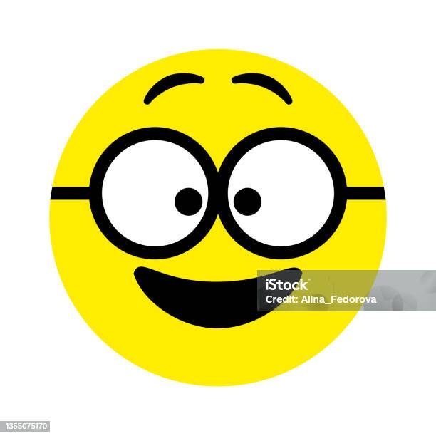 Visage Souriant Vecteur Dicône Emoji Signe Démoticône Émotions