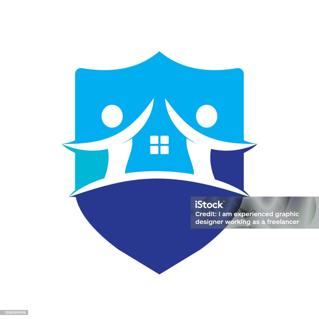 Desain Logo Rumah Dan Orang Rumah Dan Orangorang Gembira Vektor Logo ... Desain Logo Rumah Dan Orang Rumah Dan Orangorang Gembira Vektor Logo ...