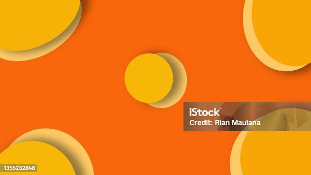 Latar Belakang Bentuk Lingkaran Minimal Dengan Warna Kuning Desain