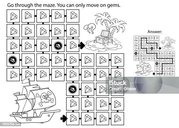 Labyrinthe Ou Jeu De Labyrinthe Puzzle Schéma De La Page À Colorier Du