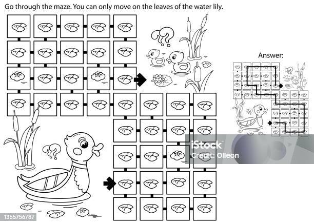 Labyrinthe Ou Jeu De Labyrinthe Puzzle Schéma De La Page À Colorier De