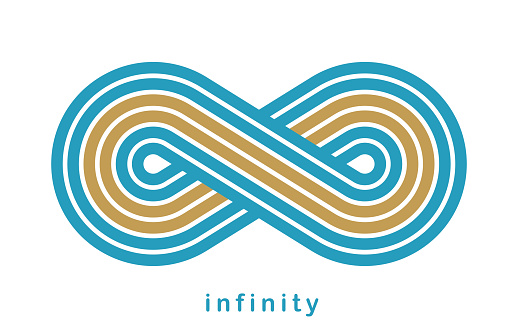 Symbole De Linfini Signe Vectoriel De Style Linéaire Isolé Sur Fond