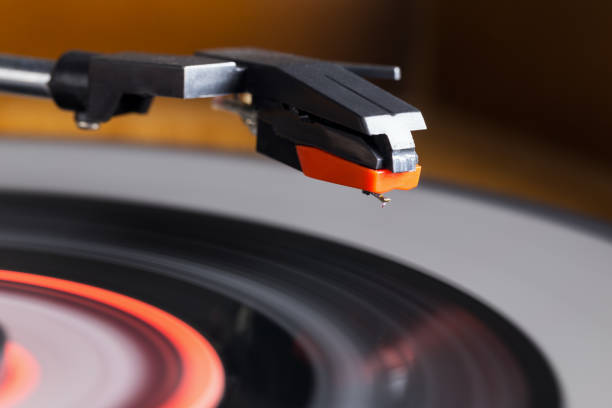 Free Stock Photo of Colorful vinyl record spinning on a modern ...