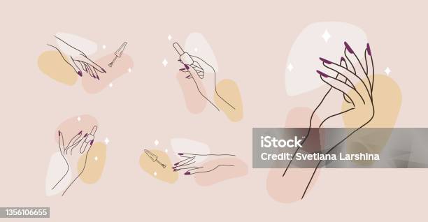 Ilustración de Manos Femeninas Bien Cuidadas Dama Pintando Puliendo ... Ilustración de Manos Femeninas Bien Cuidadas Dama Pintando Puliendo ...