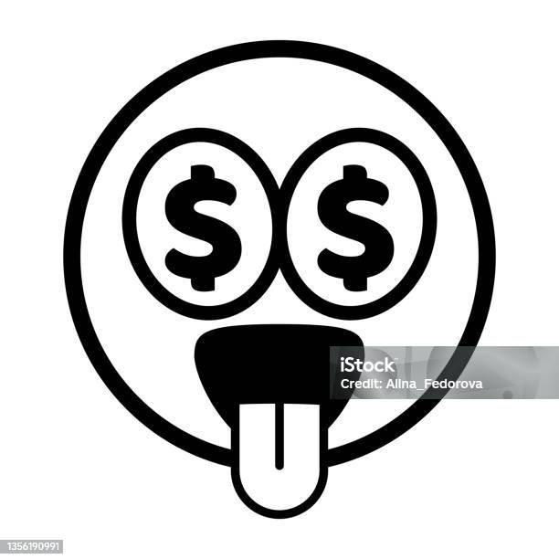 Visage Souriant Vecteur Dicône Emoji Signe Démoticône Émotions
