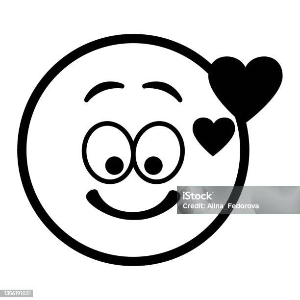 Visage Souriant Vecteur Dicône Emoji Signe Démoticône Émotions