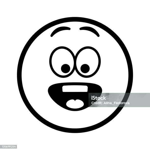 Visage Souriant Vecteur Dicône Emoji Signe Démoticône Émotions