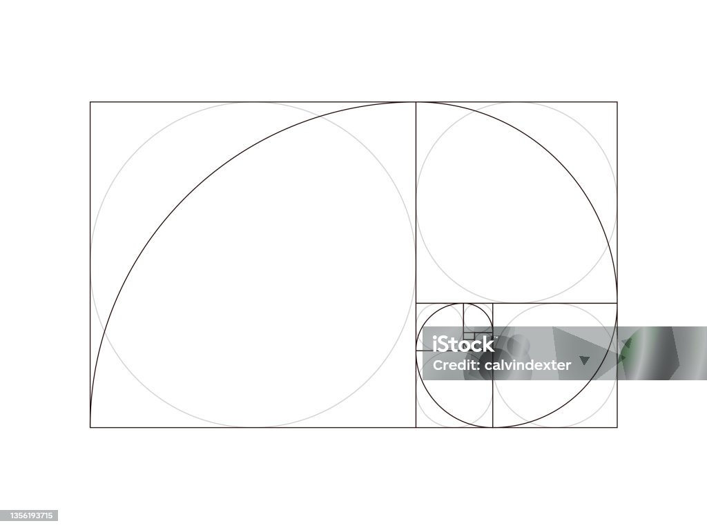 Golden Ratio Fibonacci Sequence Editable Strokes Stockvectorkunst en ... Golden Ratio Fibonacci Sequence Editable Strokes Stockvectorkunst en ...