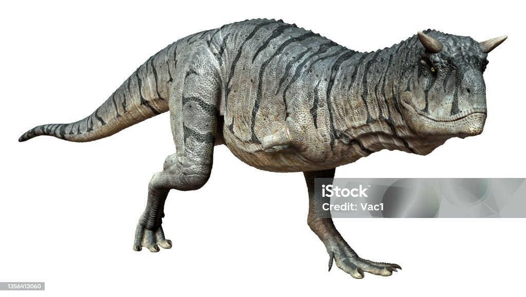 Foto De Ilustração 3d Carnotaurus Sastrei Dinossauro Em Branco E Mais