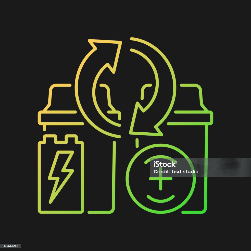 Battery Water Contamination Threat Gradient Vector Icon For Dark Theme ... Battery Water Contamination Threat Gradient Vector Icon For Dark Theme ...