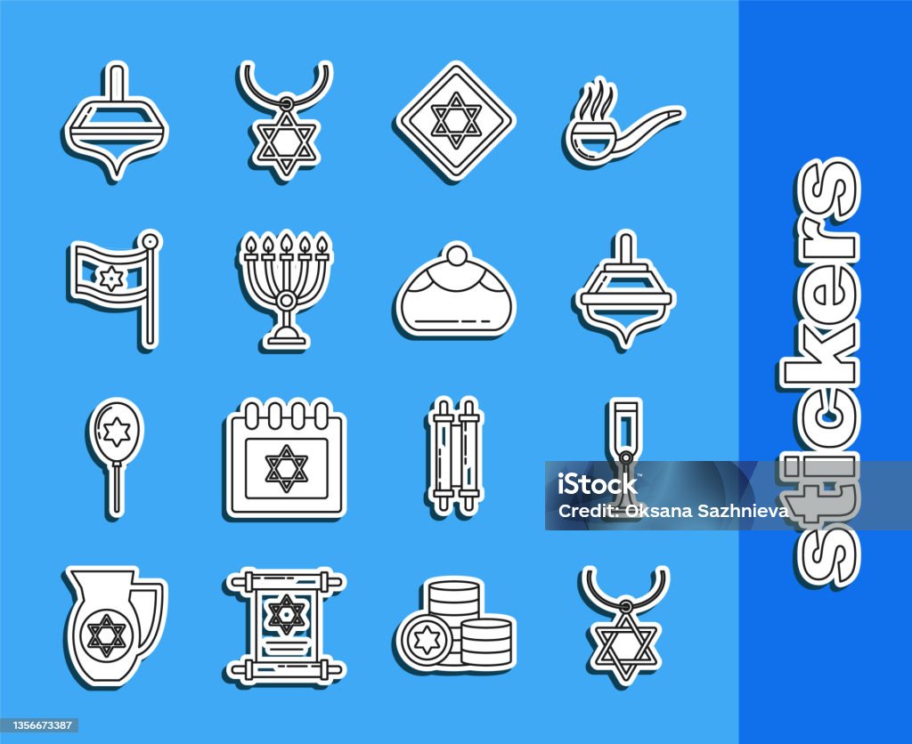 Atur Garis Bintang Kalung Daud Pada Rantai Piala Yahudi Dreidel ... Atur Garis Bintang Kalung Daud Pada Rantai Piala Yahudi Dreidel ...