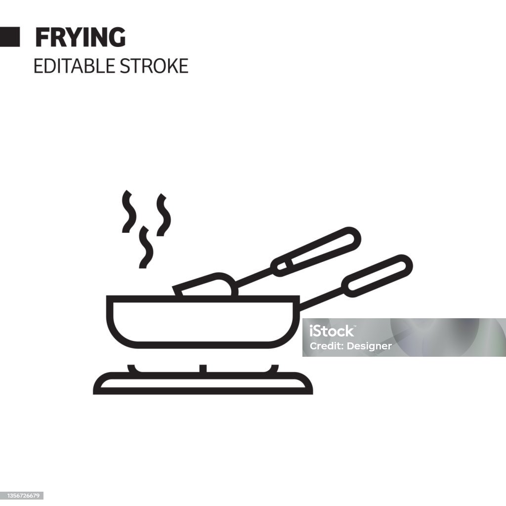 Icône De Ligne De Friture Illustration De Symbole Vectoriel De Contour