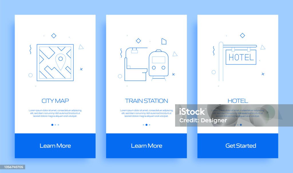 Écran De Page De Lapplication Mobile City Life Concept Onboarding Avec