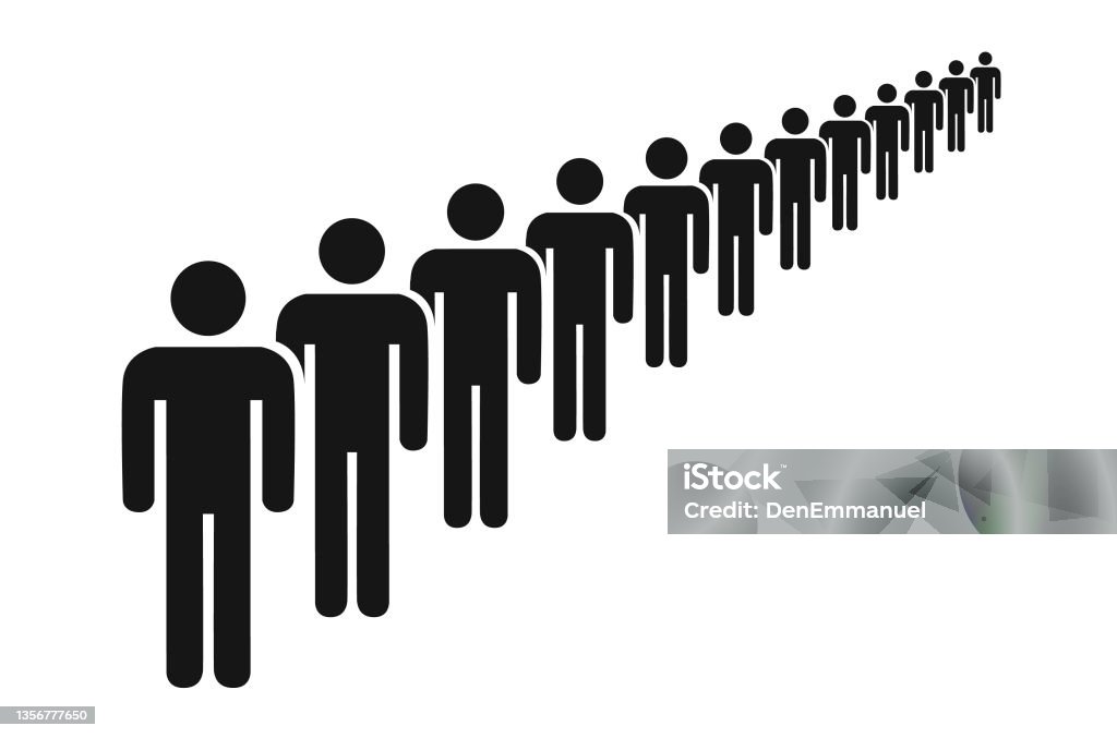 People Stand Queue And One Person Fits Stock Stock Illustration ... People Stand Queue And One Person Fits Stock Stock Illustration ...