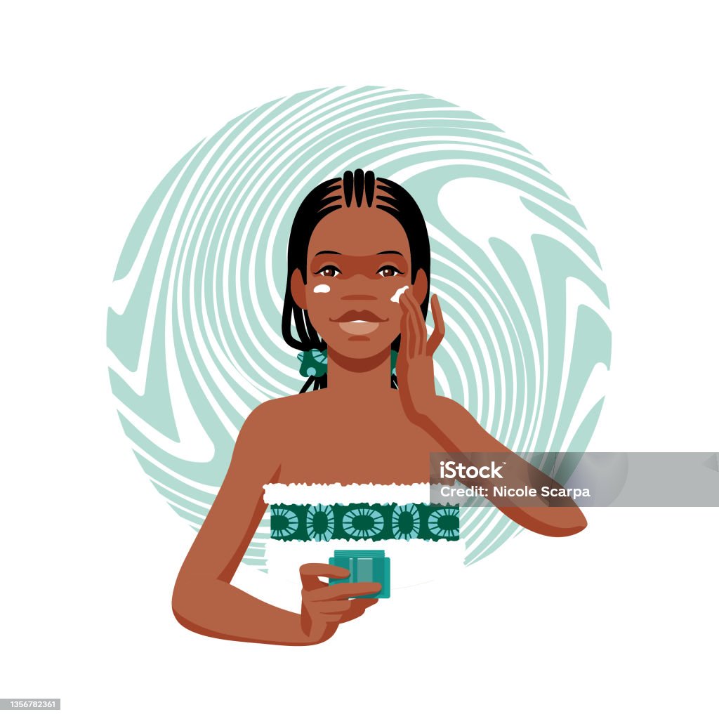 Wanita Afrika Muda Cantik Meletakkan Krim Kecantikan Di Wajahnya Dengan ... Wanita Afrika Muda Cantik Meletakkan Krim Kecantikan Di Wajahnya Dengan ...