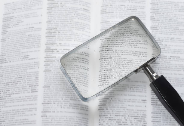 Free picture: book, magnifying glass, dictionary, text