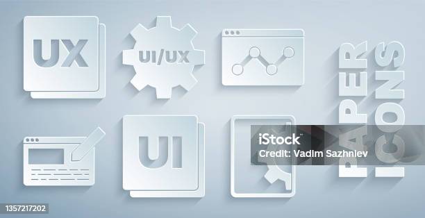 Atur Desain Ui Atau Ux Statistik Situs Web Pengembangan Dan Ikon Vektor